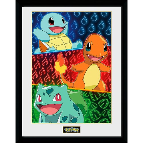 GE Distribuzione - ABYSTYLE POKEMON - Poster incorniciato: "Starters ...